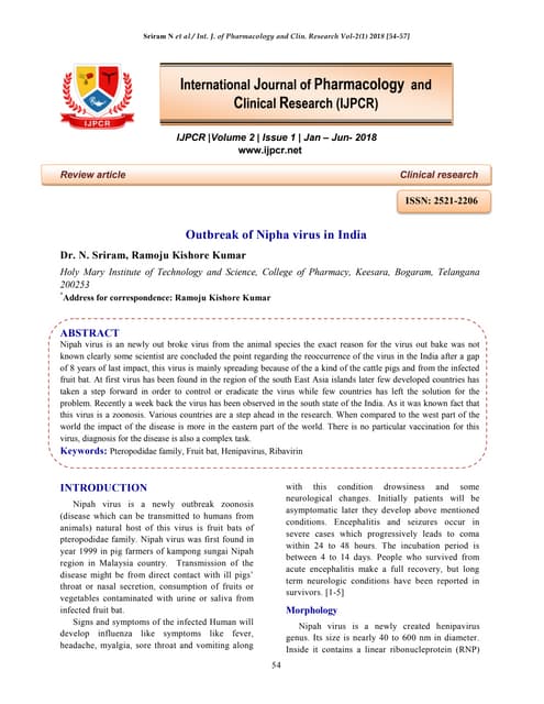 Nipah virus ppt | PPT