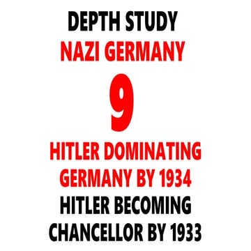 HISTORY IGCSE CONTENT - 20TH CENTURY OPTION - DEPTH STUDY GERMANY ...