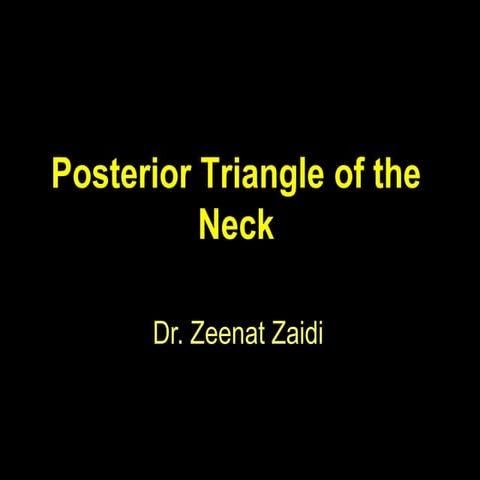 Posterior triangle of the neck | PPTX
