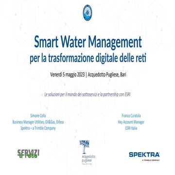 Smart Water Management per la trasformazione digitale delle reti ...