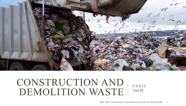 construction and demolition waste management | PPTX