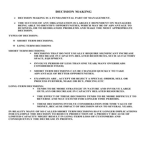 Decision making | DOC