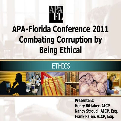 9/9 FRI 9:30 | Combating Corruption By Being Ethical 1 | PPTX | Law
