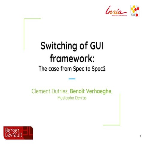 Switching of GUI Framework: The case from Spec to Spec2 | PDF