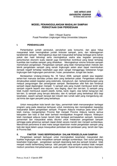 LAPORAN TIMBULAN SAMPAH | PDF