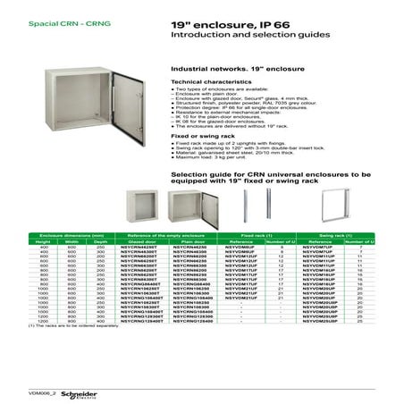 enclosure SCHNEIDER ELECTRIC | PDF