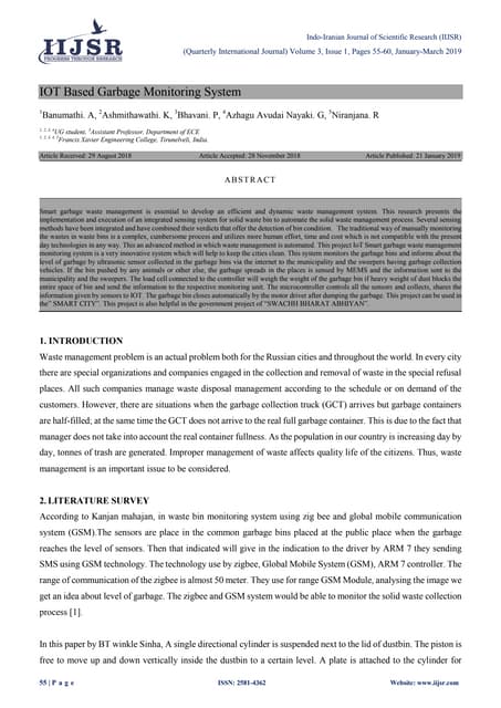 Smart Bin Waste Segregation | PDF