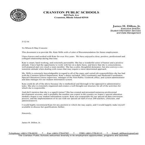 Letter of Rec 2 | PDF