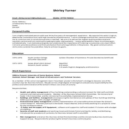 CV Shirley Turner | DOCX