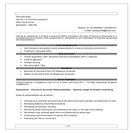Resume CG | PDF