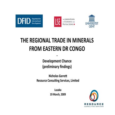 THE REGIONAL TRADE IN MINERALS FROM EASTERN DR CONGO | PDF