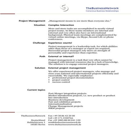 Projectmanagement English | PDF