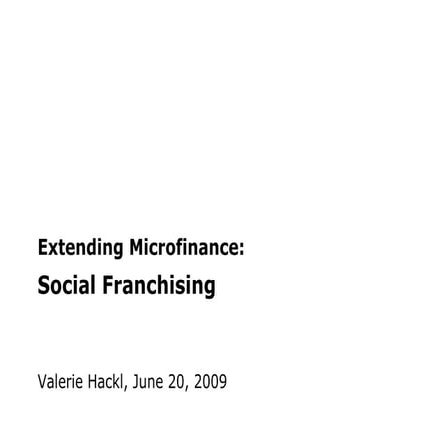 Social Franchising | PPT