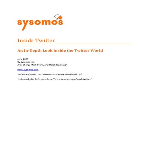 090818 Inside Twitter By Sysomos | PDF