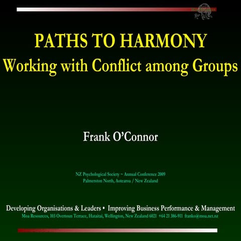 090828 ~ O Connor ~ Conflict | PPT