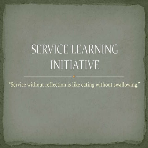 Service Learning Program Proposal Pdf