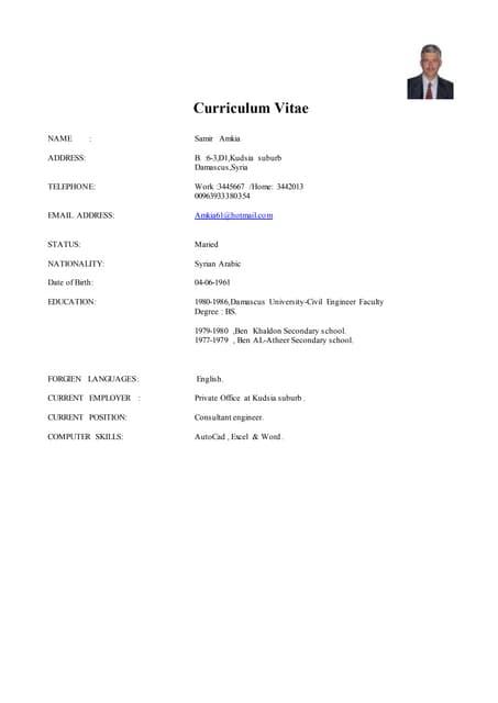 CV Mohamed .A Elhussin | PDF | Civil Engineering Industry | Industries