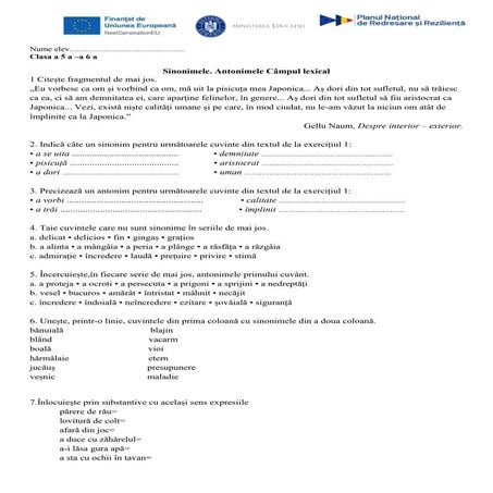 09 10 2023 a 5 a a 6 a Sinonime Antonime Camp lexical.docx