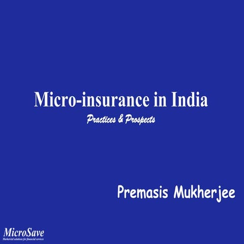 Microinsurance | PPTX