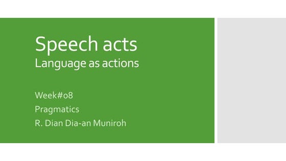 Types of speech act | PPT