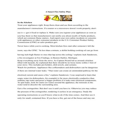 A Smart Fire Safety Plan | PDF