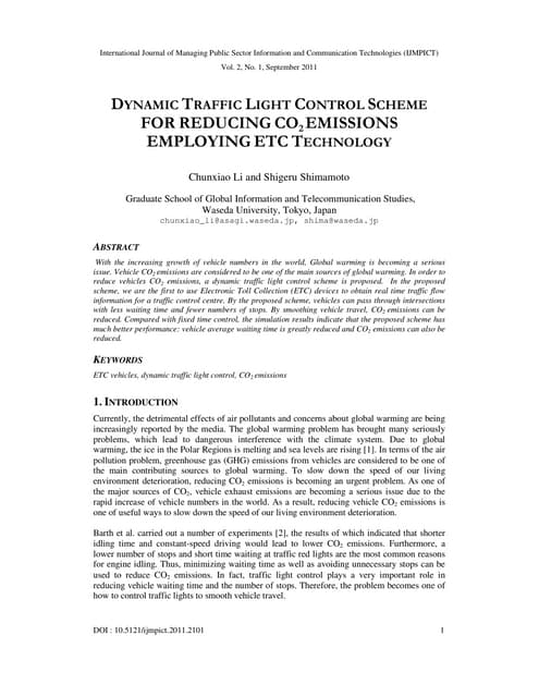 A Dynamic Vehicular Traffic Control Using Ant Colony And Traffic Light Optimization | PDF