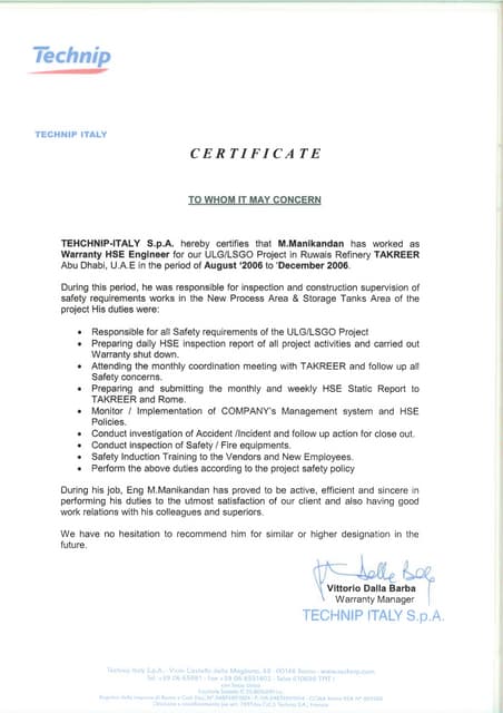 TECHNIP EXP DURING WARRANTY | PDF