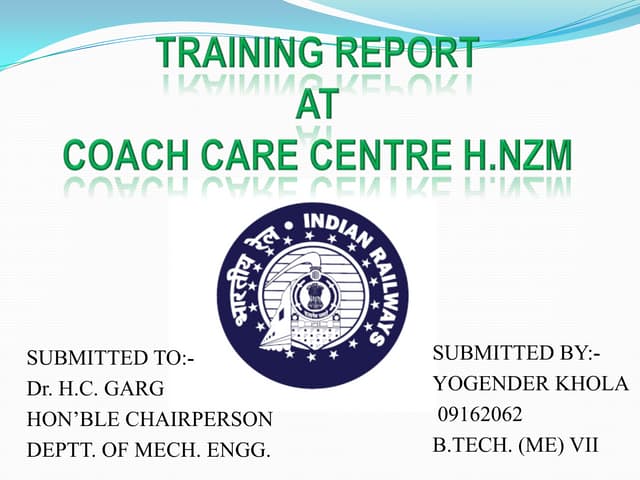 Presentation on indian railway | PPTX