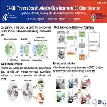 [BMVC 2022 - Spotlight] DA-CIL: Towards Domain Adaptive Class-Incremental 3D Object Detection | PPT