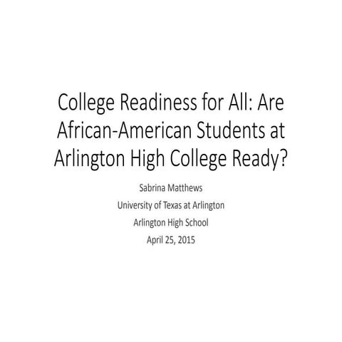 College Readiness for All final | PPT