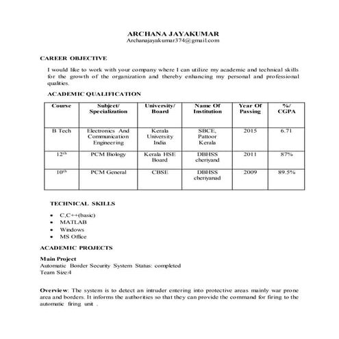 Archana Jayakumar | DOCX