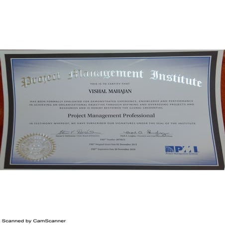 PMP Certificate | PDF