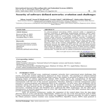 Security Of Software Defined Networks Evolution And Challenges Pdf