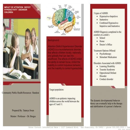 Attention Deficit Hyperactivity Disorder - Brochure - Tatanya Swan | DOC