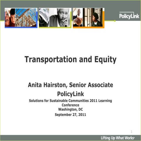 Centering equity and the community in Transportation by Richard Ezike | PPTX