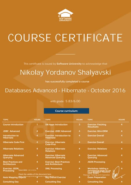 CSharp-Advanced-May-2016-Certificate | PDF | Programming Languages | Computing