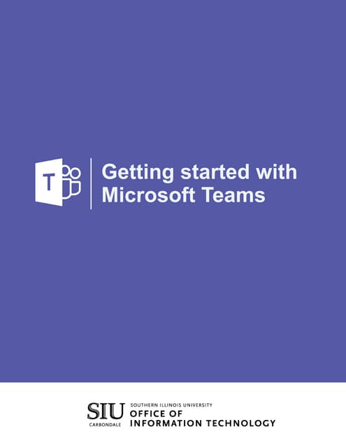 Microsoft Teams - User Guide Presentation | PDF