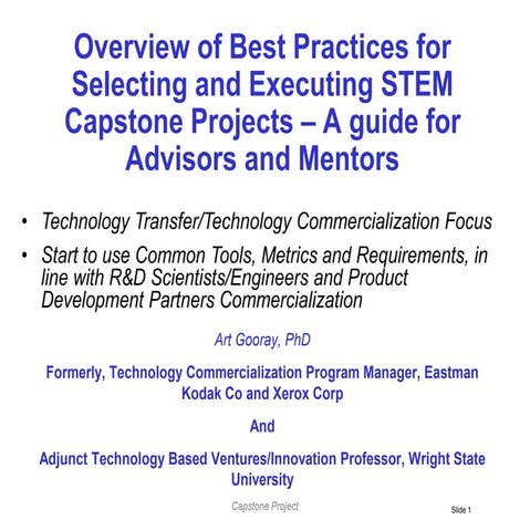 Best Practices for STEM Capstone_07_07_15 | PPT