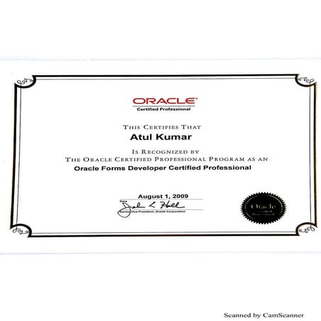 OCP Certificate | PDF