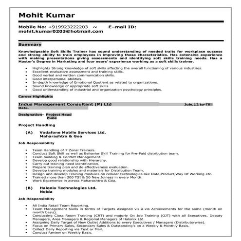 Resume - Muhammad Kashif | DOCX