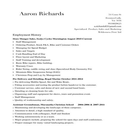 Aaron Richards Resume' | PDF