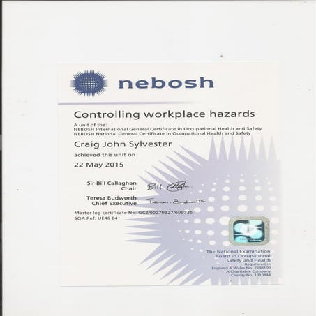 Nebosh H&S Workplace Hazards Certificate | PDF