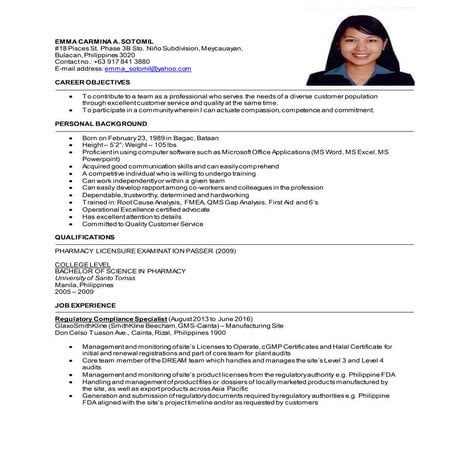 CV_Emma Carmina A Sotomil_ | DOCX | Computer Software and Applications ...