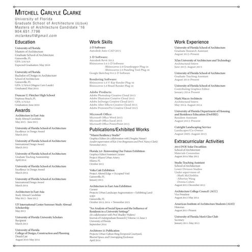 Resume | PDF | College Education | Education