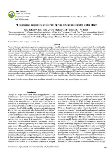 submergence tolerance in rice - sub 1 | PPTX