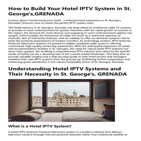 How to Build Your Hotel IPTV System in St. George's，GRENADA | PDF