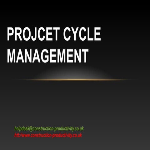 095 Project Cycle Management | PPT