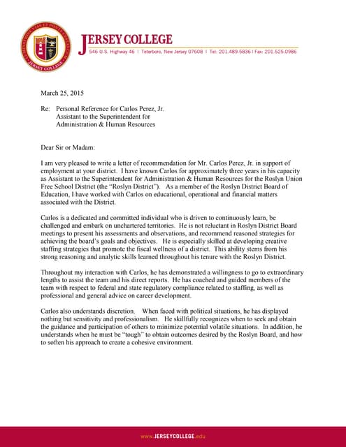 Letter of Rec 3 | PDF