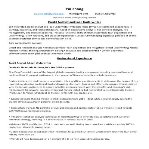 Yin Zhang Resume | DOCX