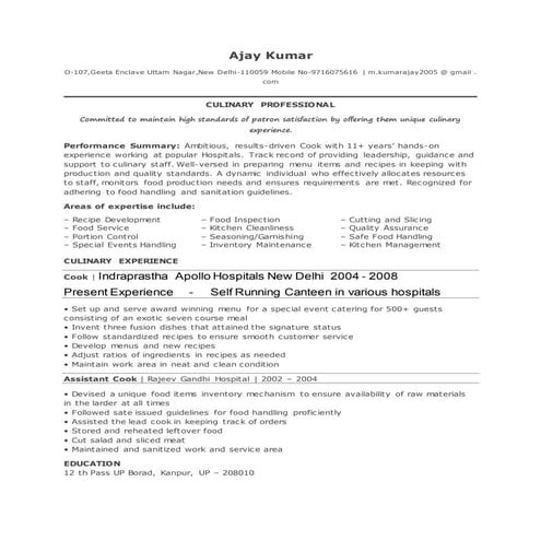 Ajay Kumar Resume 1 | PDF